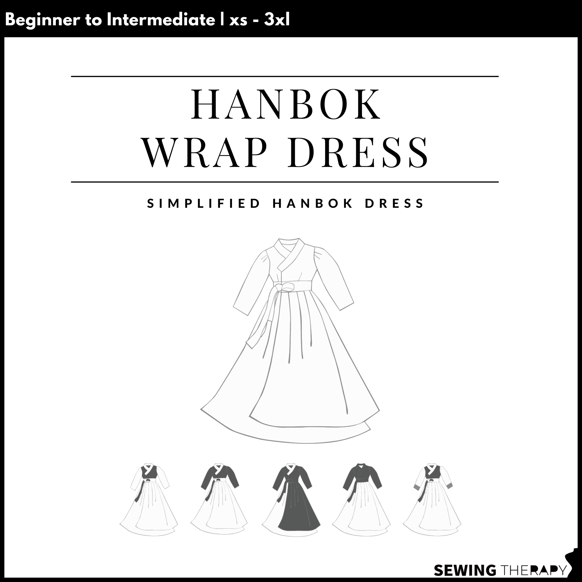 PDF Hanbok Wrap Dress Pattern - Sewing Therapy – Two O Nine Fabric