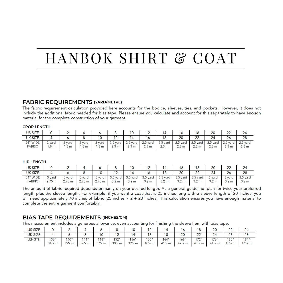 PDF Hanbok Shirt and Coat Pattern - Sewing Therapy – Two O Nine Fabric