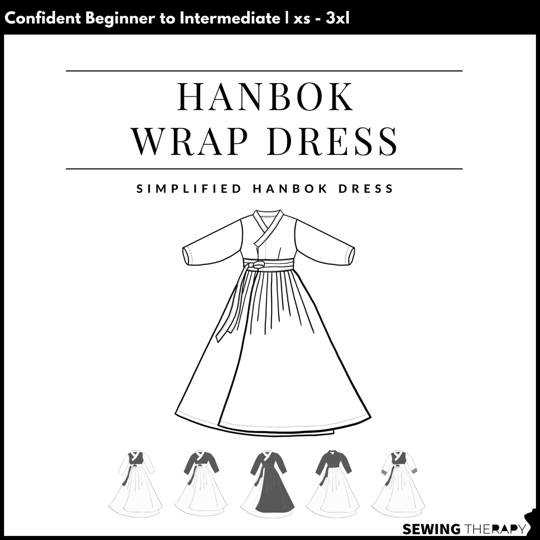 PDF Hanbok Wrap Dress Pattern - Sewing Therapy – Two O Nine Fabric