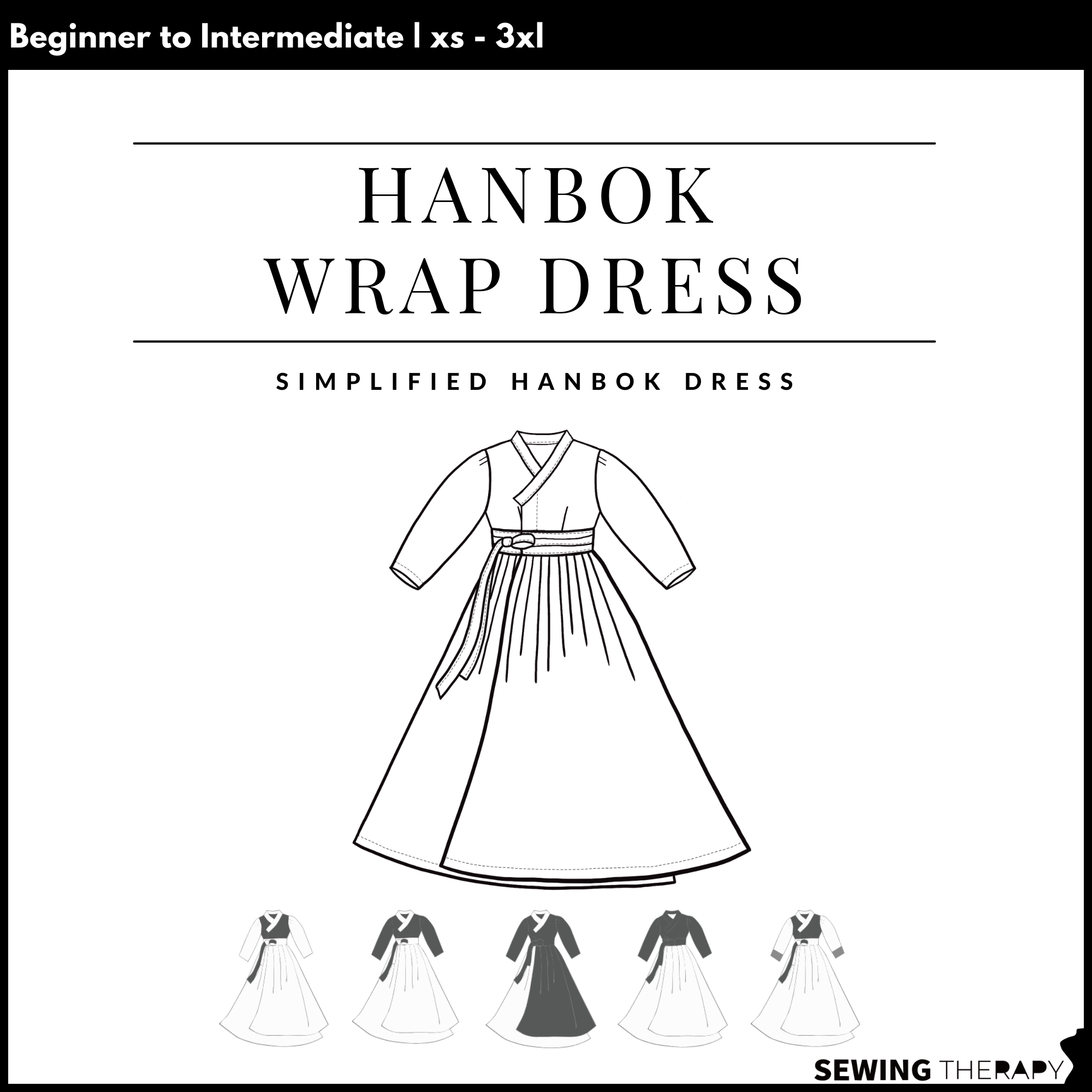 PDF Hanbok Wrap Dress Pattern - Sewing Therapy – Two O Nine Fabric